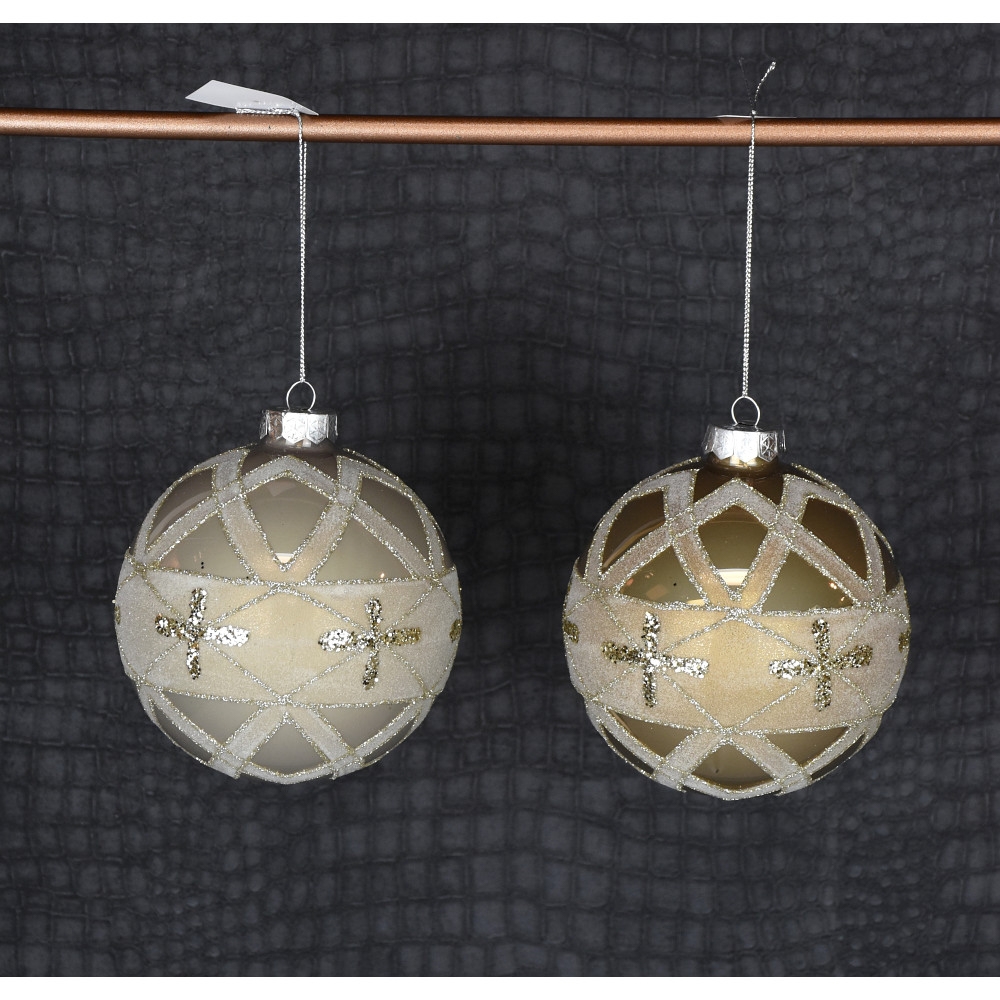 Glass Medallion Ball Ornament - Lacoste Garden Centre webshop | Winnipeg